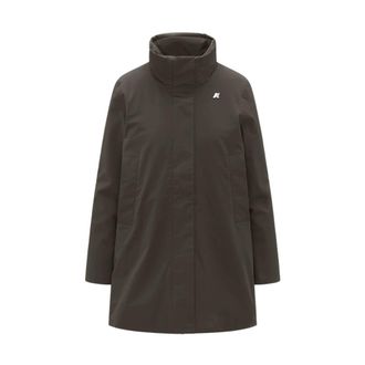 K-Way Marla ST Warm High Neck Padded Long Jacket - - Coats - Damen - Gr&uuml;n - S