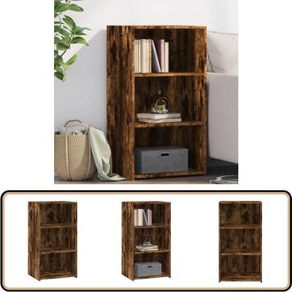 vidaXL Sideboard Räuchereiche 50x41x93 cm Holzwerkstoff - Sideboard - Wohnzimmermöbel - Holzmöbel - Regal - Aufbewahrung