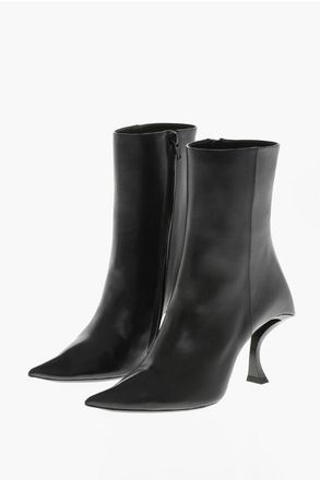Balenciaga Stiefeletten HOURG aus Leder mit 7 cm geschwungenem Absatz Gr&ouml;&szlig;e 36