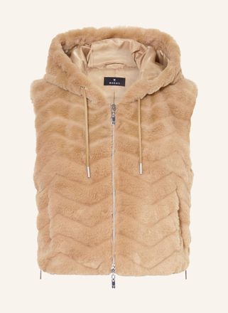 Monari Monari Kunstfell-Weste braun