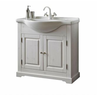 AC-D&eacute;co Ensemble meuble vasque de salle de bain - Bois - 85 cm - Sophie - Livraison gratuite