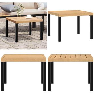 vidaXL Table basse de jardin noir 55x55x39,5 cm acier enduit de poudre - Table Basse Jardin - Table Ext&eacute;rieur - Table Patio - Mobilier Jardin - Design