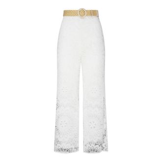 Zimmermann Dolly Lace Wide Leg Hose - - Trousers - Damen - Wei&szlig; - XS