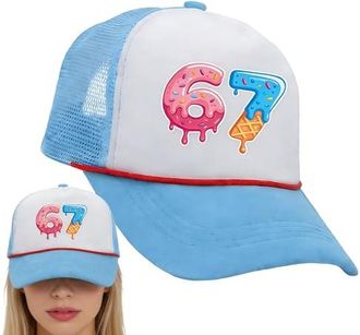 Generic Casquettes de baseball pour homme - Chapeau respirant &agrave; motif 6 7 | Casquettes r&eacute;glables - Pour l&eacute;t&eacute;, les sports de plein air, les f&ecirc;tes, le quotidien