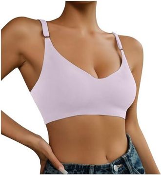 Generic Soutien-gorge pour femme sans couture 2026 - Dos sexy - Sous-v&ecirc;tements confortables sans bords, violet, XL