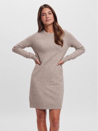 Vero Moda Strickkleid 10215523 Beige Relaxed Fit