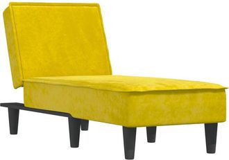 vidaXL Vidaxl - Chaise longue jaune velours