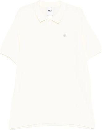 adidas polo à plaque logo - Blanc