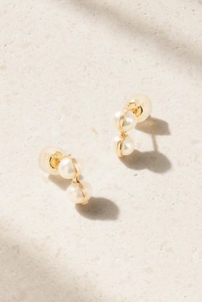 Melissa Joy Manning Ohrringe Aus Recyceltem 14 Karat Gold Mit Perlen