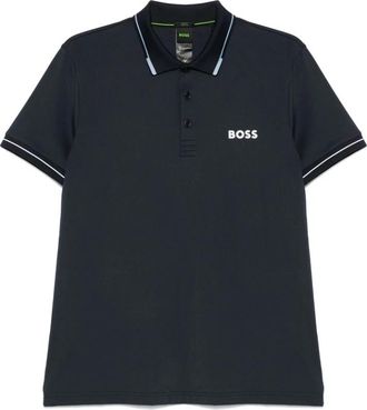 HUGO BOSS Homme, Tops, Bleu, Taille: 3XL Pull c&ocirc;tel&eacute; bleu nuit avec logo