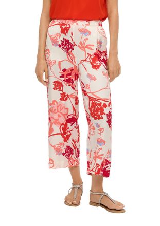 s.Oliver Black Label Damen 2145101 Satin Hose Regularular Fit, Wide Leg, Creme 02A2, 40