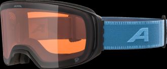 Alpina ARRIS Q - Verspiegelte, Kontrastverstärkende & Polarisierte OTG Skibrille Mit 100% UV-Schutz Für Erwachsene, black-smoke-blue matt, One Size