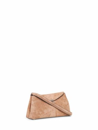 Toteme Womens Clutch Bag T-Lock Brown Leather Handbags Hand