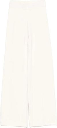 Max Mara Femme, Pantalons, Blanc, Taille: 38 FR Pantalon Tailleur Jambe Large