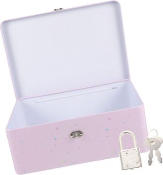 Hemoton Kleine Blechdose mit Schloss Dekorative Aufbewahrungsbox für Schmuck und Erinnerungsstücke und Leicht für Schreibtisch Versperrbar und Kompakt