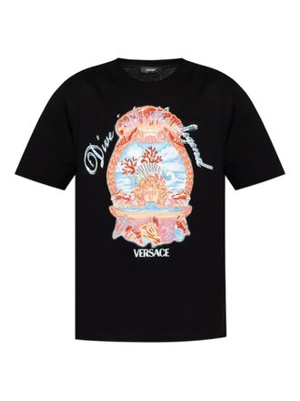 Versace t-shirt Dive In Crest - Noir