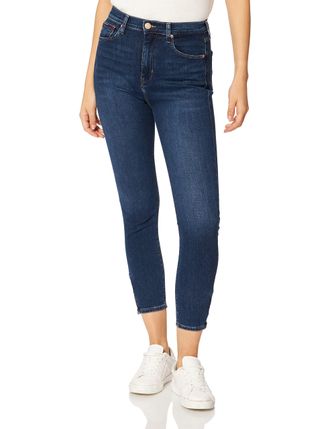 Tommy Jeans Damen Sylvia Hr Skny Nkl Zp Be154 Dbst Jeans, Denim Dark, 32W / 32L