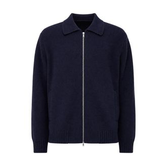 Laneus Boxy Zip Jacket - - Knitwear - Herren - Blau - L