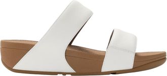 FitFlop Damen Lulu Leather Slides Schiebe-Sandalen, Urban White, 38 EU