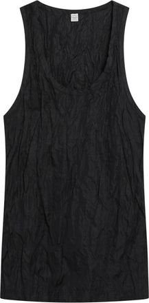 Toteme Femme, Tops, Noir, Taille: 38 FR Crinkled Cotton Tank