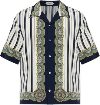 Versace Homme, Chemises, Multicolore, Taille: XL The Encore Printed Silk Shirt