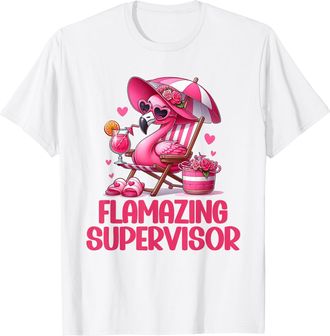 BDAZ Atemberaubender Strandausflug mit pinkem Flamingo von Supervisor T-Shirt