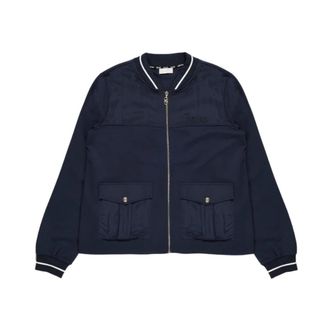 Liu Jo Blaue Bomberjacke im Sweatshirt-Stil mit Rei&szlig;verschluss - - Jackets - Damen - Schwarzk - XL