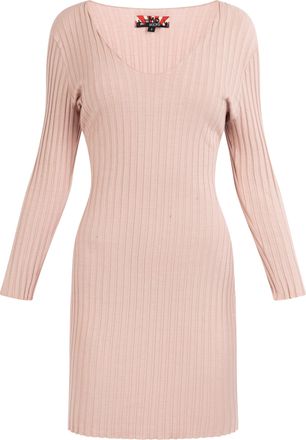 Mymo Kleid aus Rippstrick Damen Rosa