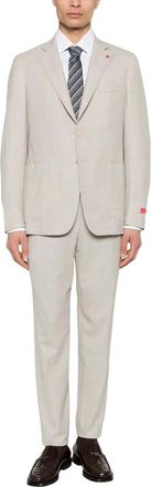 Isaia Homme, Costumes, Beige, Taille: L Costume crois&eacute;