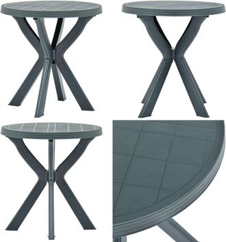 vidaXL Vidaxl - Table de bistro Blanc &Oslash;70 cm Plastique - Table De Jardin - Table Bistrot - Mobilier De Jardin - Table Ext&eacute;rieure - Table Ronde - Home &