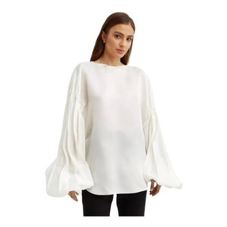 Khaite Femme, Blouses et Chemises, Blanc, Taille: 40 FR Quico Silk Blouse