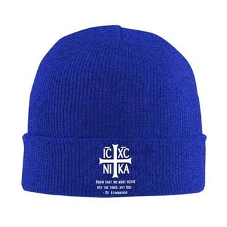 Generic Croix du Christianisme Orthodoxe Homme Femme Bonnets Tricot&eacute; Coupe-Vent Bonnet De P&ecirc;cheur Chaud Bonnet De Trawler pour Jogging Ski Le Quotidien