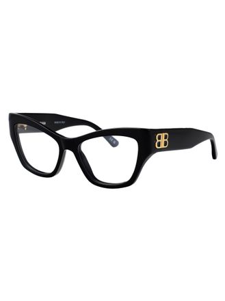 Balenciaga Womens Sunglasses Bb0362o Black-Black-Transparent Acetate Glasses & Frames Black/black/transparent