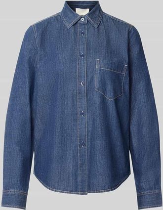 Juvia T-Shirt mit Brusttasche Modell DarkDenimShirt