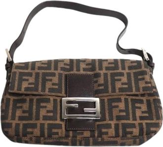Fendi Sac bandouli&egrave;re Mamma Baguette en toile Pre-owned - Femme - Pre-owned - Brun - Taille: ONE Size