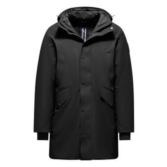 Bomboogie Homme, Manteaux, Noir, Taille: 2XL Longue Parka &agrave; Double Capuche