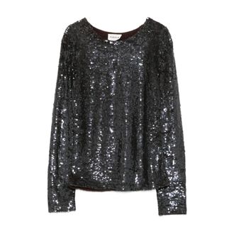 P.A.R.O.S.H. Braunes Top mit Gcollo-Detail - - Blouses & Shirts - Damen - Schwarzk - S