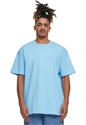 Build Your Brand Herren T-Shirt Heavy Oversize Tee, Basic T-Shirt für Männer, Oversized Fit, Baumwolle, XXL, balticblue