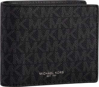 Michael Kors Homme, Accessoires, Noir, Taille: ONE Size Greyson Logo Slim Billfold Wallet