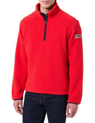 Napapijri Treser Half-Zip Kragen Fleece Red, rot, XXXL