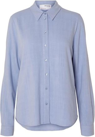 Selected A/S Damen Slfviva Ls Shirt Noos Hemd, Blue Heron, 40 EU