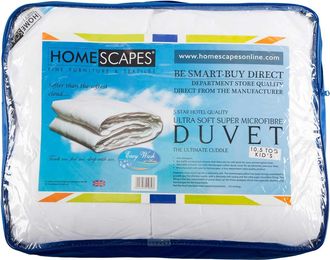 Homescapes Warme Kinderdecke, Ganzjahres-Bettdecke 120x150 cm, Stepp-Bettdecke wie Daunen aus Super-Mikrofaser, Bettdecke Kinder mit 450 GSM Füllung, Wärmeklasse