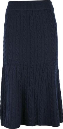 Sun 68 Femme, Jupes, Bleu, Taille: 38 FR Longuette en maille