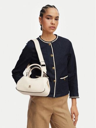 Tommy Hilfiger Handtasche Th Logotape Mini Satchel AW0AW18743 Wei&szlig;