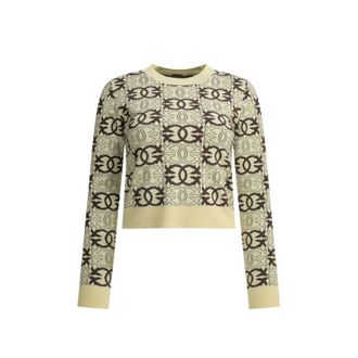 Pinko Pinko - Tricot Long &agrave; Col Rond - Femme - Pulls - Beige - Taille: 40 FR