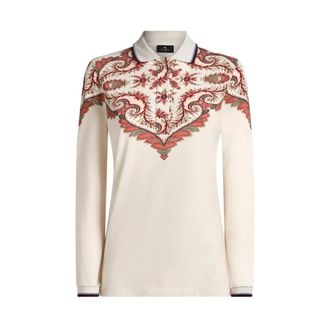 Etro Polo Cut & Sew - Femme - Tops - Blanc - Taille: 44 FR