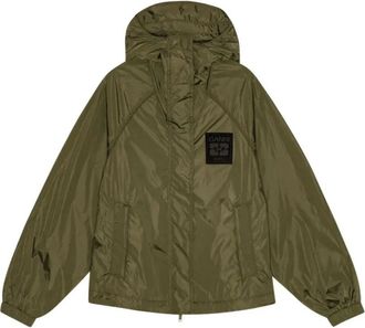 Ganni Femme, Vestes, Vert, Taille: 34 FR Nylon Parka