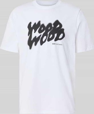 Wood Wood T-Shirt mit Label-Print Modell Bobby