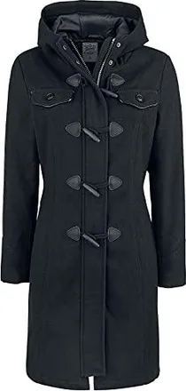 Brandit Long Dufflecoat Femme Manteau en laine noir XXL 50% Laine, 50% Polyester