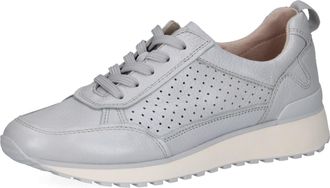 Caprice Damen Sneaker flach aus Leder mit Schn&uuml;rsenkeln, Blau (Lt.Blu.Per.Dee), 37 EU